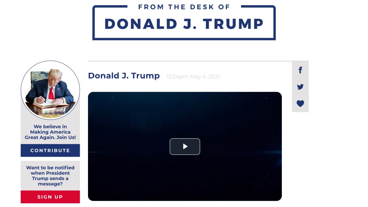 Estados Unidos: Trump agrega blog en su sitio web para comunicarse con ...