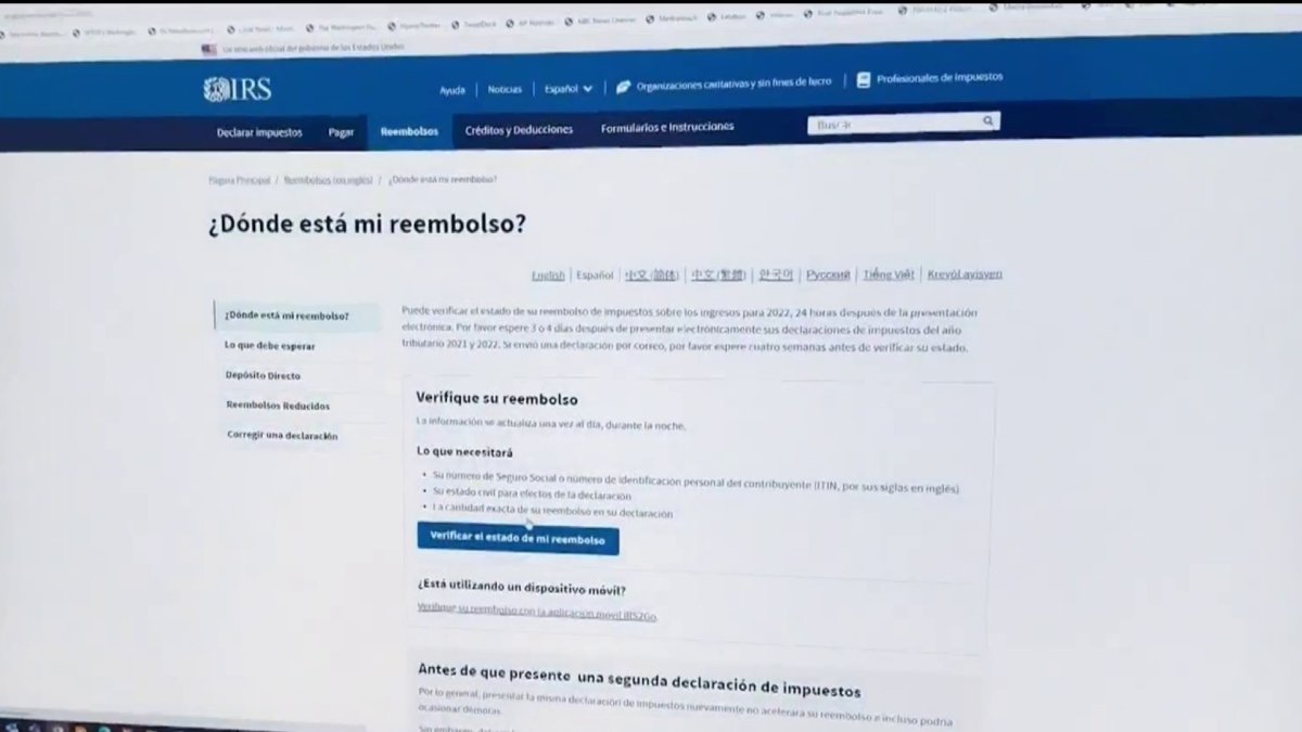 Estas son las distintas maneras para verificar dónde está tu reembolso del IRS – Telemundo ...