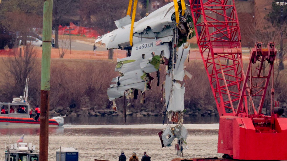 Inician remoción de avión de American Airlines del Potomac en DC ...