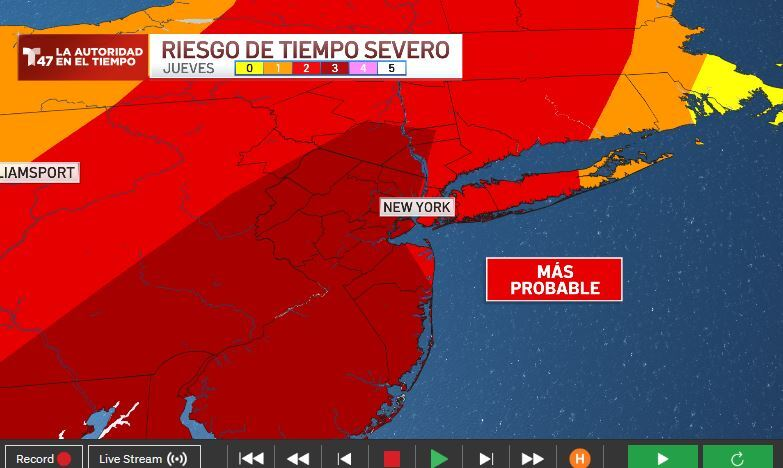 Emiten vigilancia de tormenta eléctrica severa para el área de NY ...
